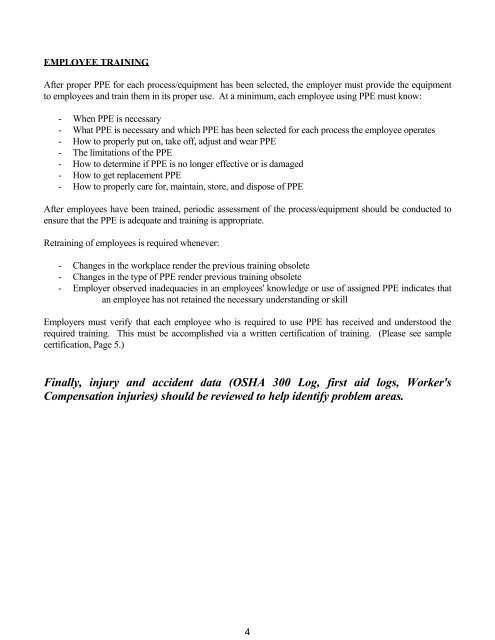 EMPLOYEE TRAINING After p