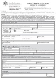 15 - Incoming passenger card - Sample - Australian Customs Service
