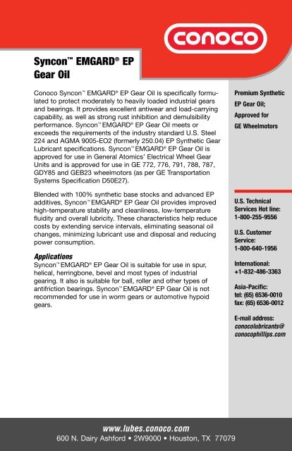 ConProdCat Revised (TM) - Severson Oil Company