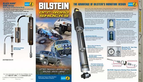 THE ADVANTAGE OF BILSTEIN'S MONOTUBE DESIGN