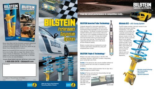 BILSTEIN Inverted Tube Technology From hot street performance to ...