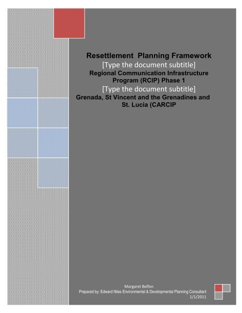 Resettlement Planning Frame Work - Government of Grenada