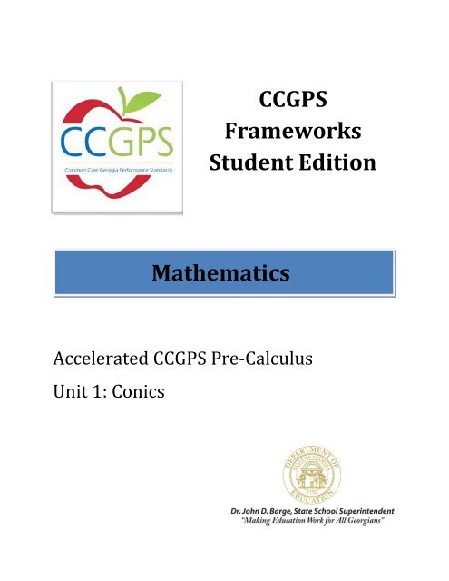 CCGPS Frameworks Student Edition - Georgia Standards
