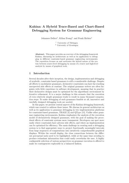 Kahina: A Hybrid Trace-Based and Chart-Based Debugging System ...