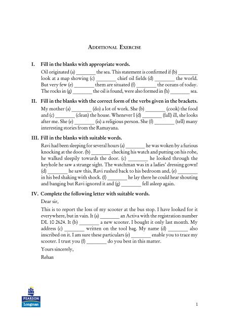 Additional Exercises.pdf - Pearson