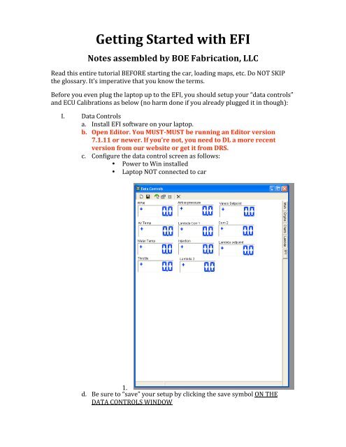 Getting Started with EFI - Lotus Talk