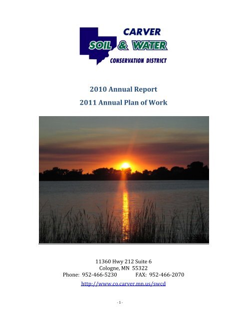 Carver Soil and Water Conservation District and - Carver County