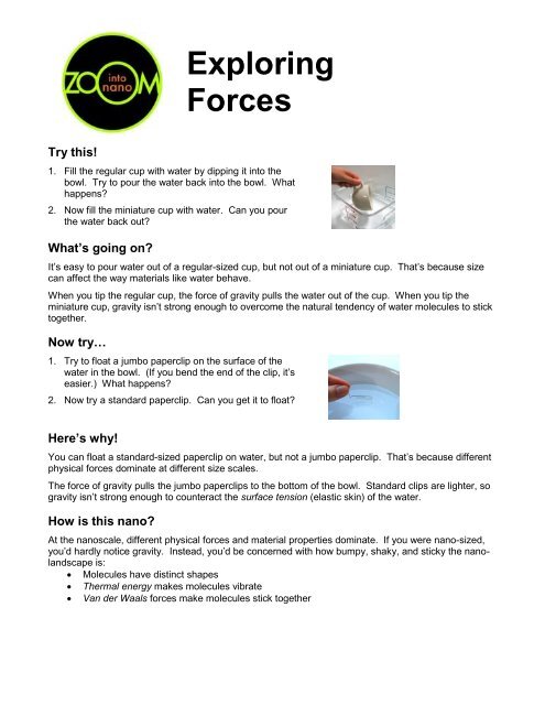 Exploring Forces guide - Sciencenter