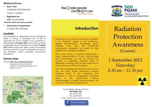 Radiation Protection Awareness - Singapore General Hospital