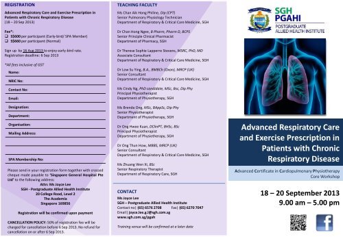 Advanced Respiratory Care and Exercise Prescription in Patients ...