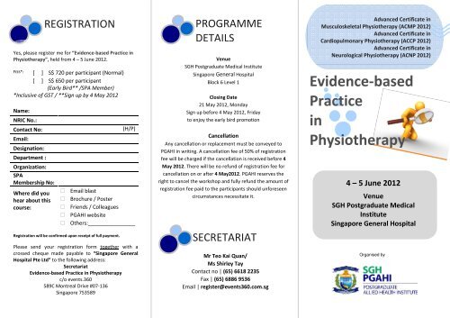 Evidence-based Practice in Physiotherapy - Singapore General ...