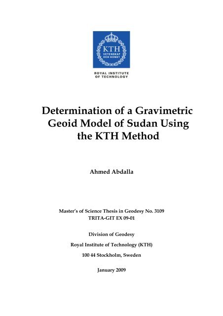 Determination Of A Gravimetric Geoid Model Of Sudan Using The