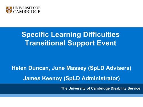 Introduction to the Disability Resource Centre - University of ...