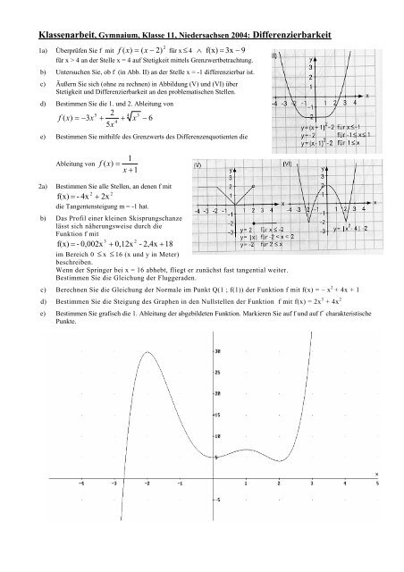 Klassenarbeit, Gymnaium, Klasse 11, Niedersachsen 2004 ... - Sharp