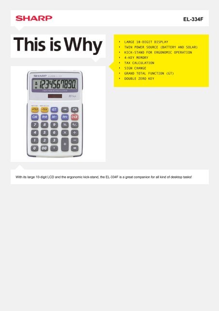 EL-334F- - Sharp Electronics