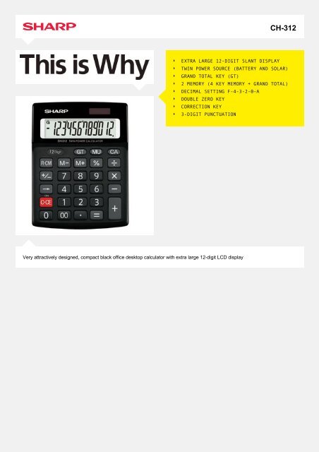 CH-312- - Sharp Electronics