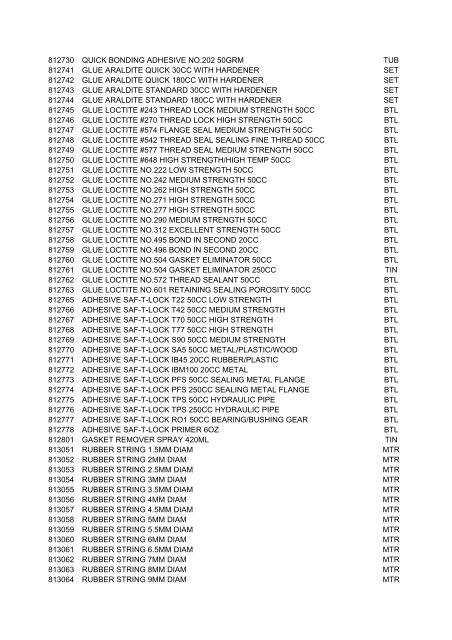 812559 CORDPACK PILOT NO.