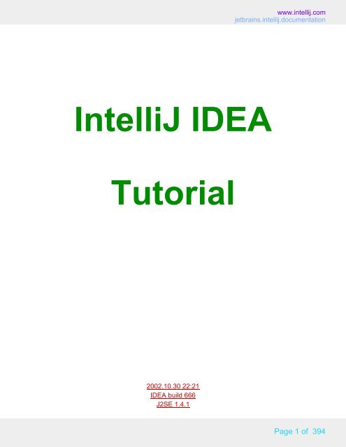 IntelliJ IDEA Tutorial - SlowChinese.com