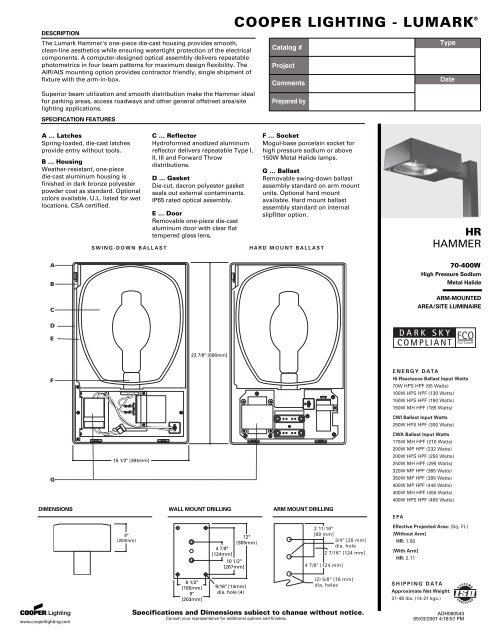 Download Cutsheet - Specified Lighting Systems