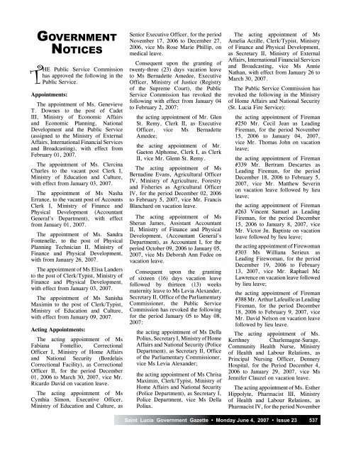 Gazette June 4, 2007.pdf - National Printing Corporation