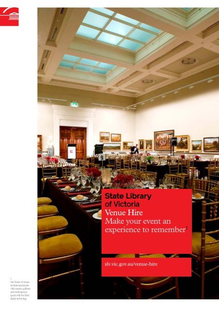 Venue hire: PDF - State Library of Victoria