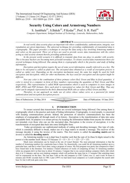 Security Using Colors and Armstrong Numbers