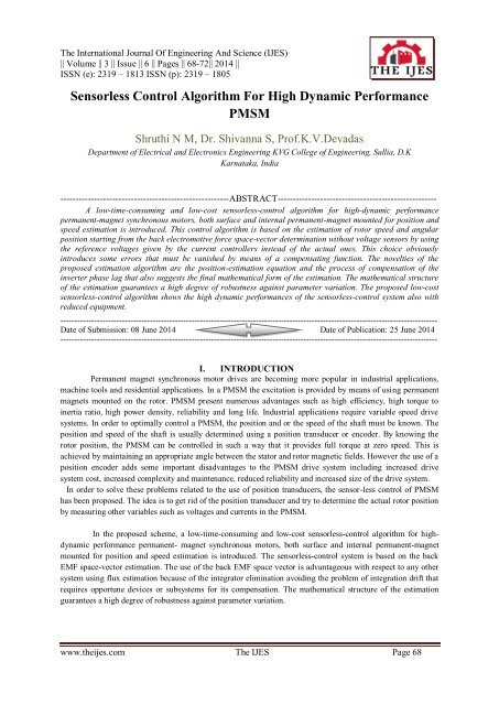 Sensorless Control Algorithm For High Dynamic Performance PMSM