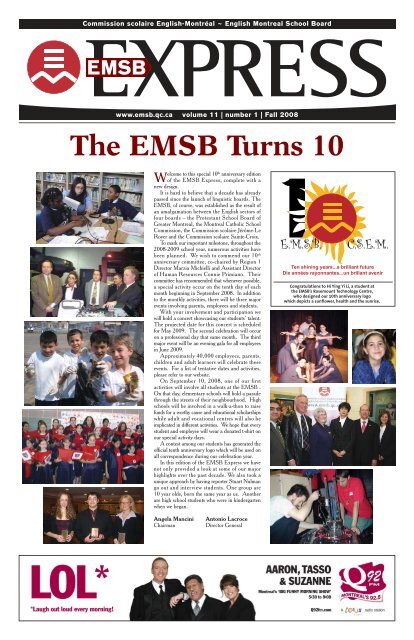 The EMSB Turns 10 - English Montreal School Board
