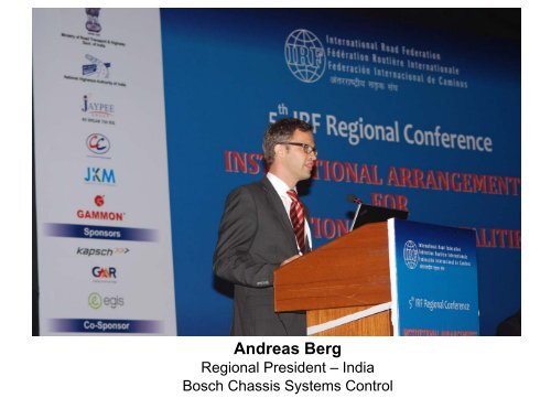 Andreas Berg - IRF India chapter