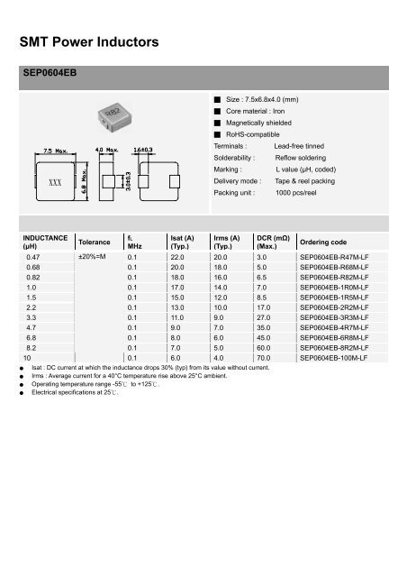 SMT Power Inductors