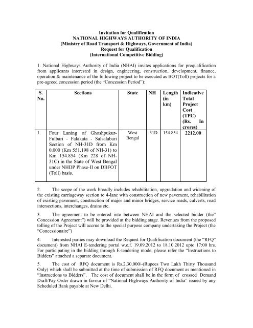 NIQ.pdf - National Highways Authority of India