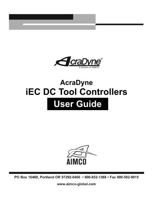 iEC DC Tool Controller Users Guide - Aimco-solutions.com