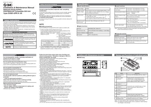 Installation & Maintenance Manual - SMC