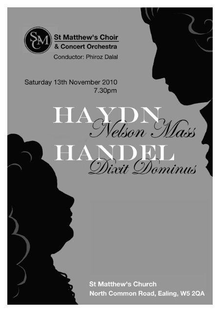 Haydn Nelson Mass & Handel Dixit Dominus - Programme