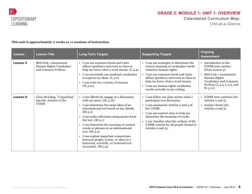 GRADE 5: MODULE 1: UNIT 1