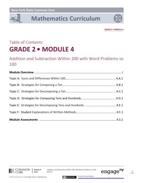 GRADE 2 MODULE 4 EngageNY
