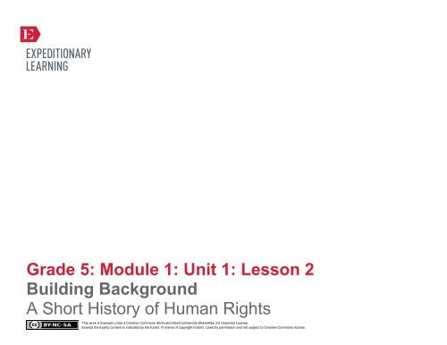 Grade 5 ELA Module 1, Unit 1, Lesson 2 - EngageNY