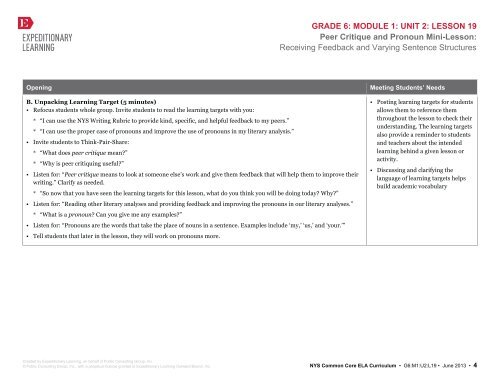 GRADE 6: MODULE 1: UNIT 2