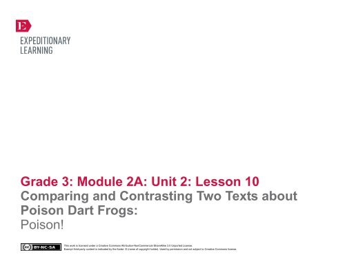 Grade 3 ELA Module 2A, Unit 2, Lesson 10 - EngageNY