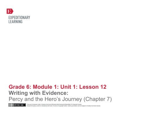 GRADE 6: MODULE 1: UNIT 1