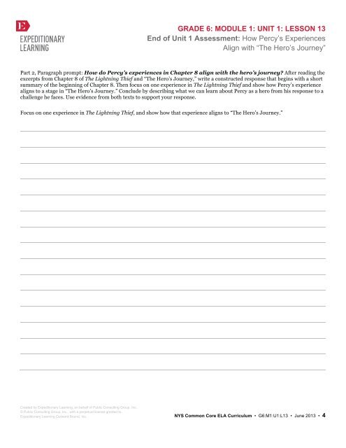 GRADE 6: MODULE 1: UNIT 1