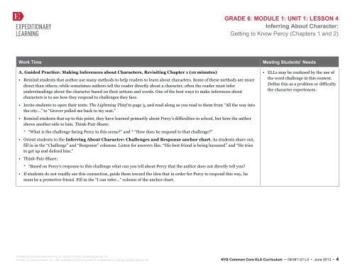 GRADE 6: MODULE 1: UNIT 1