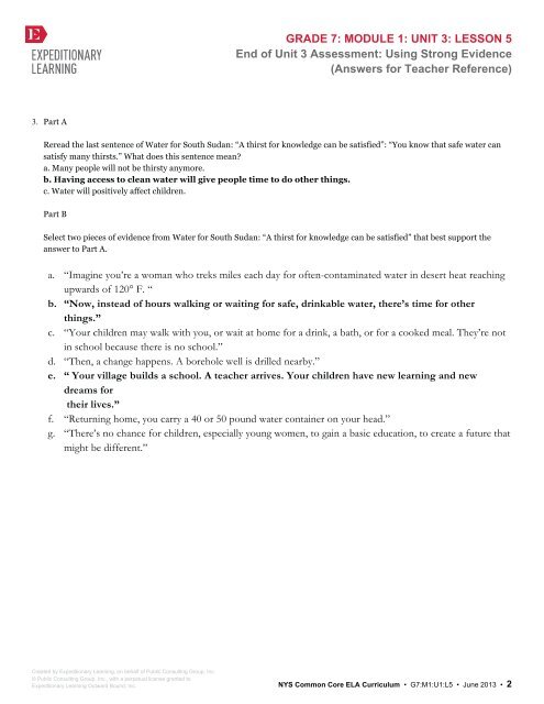 GRADE 7: MODULE 1: UNIT 3