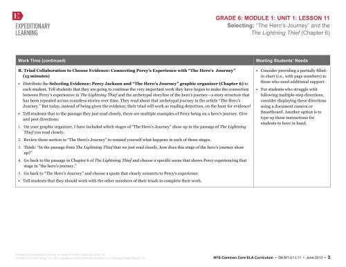GRADE 6: MODULE 1: UNIT 1