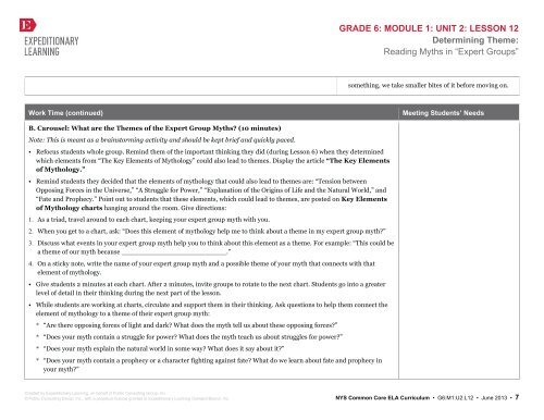 GRADE 6: MODULE 1: UNIT 2