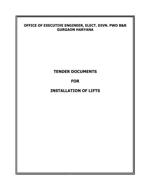View Tender Document - Haryana PMGSY Tenders