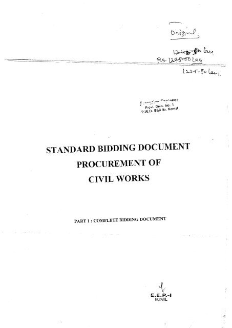 View Tender Document - Haryana PMGSY Tenders