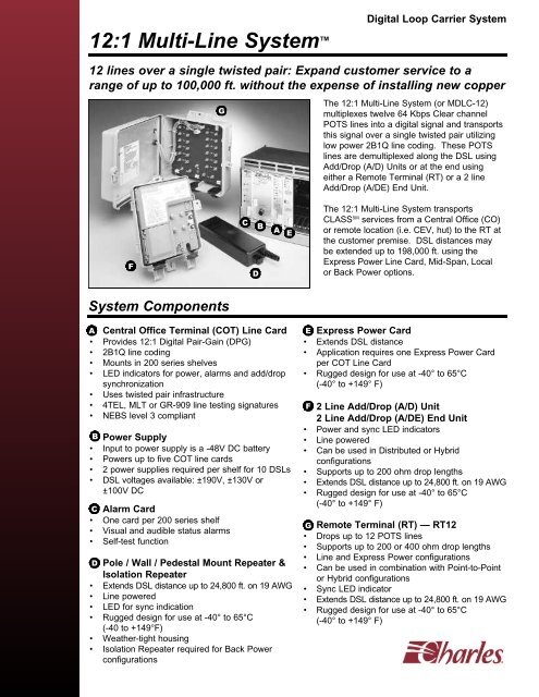 12:1 Multi-Line Systemâ ¢ - Charles Industries, Ltd.