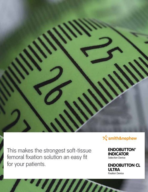 ENDOBUTTONâ ¢ CL ULTRA Fixation Device