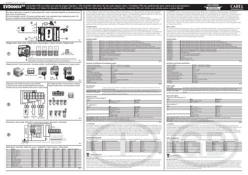 EVD00014** Controllore PID con driver per valvola stepper bipolare ...